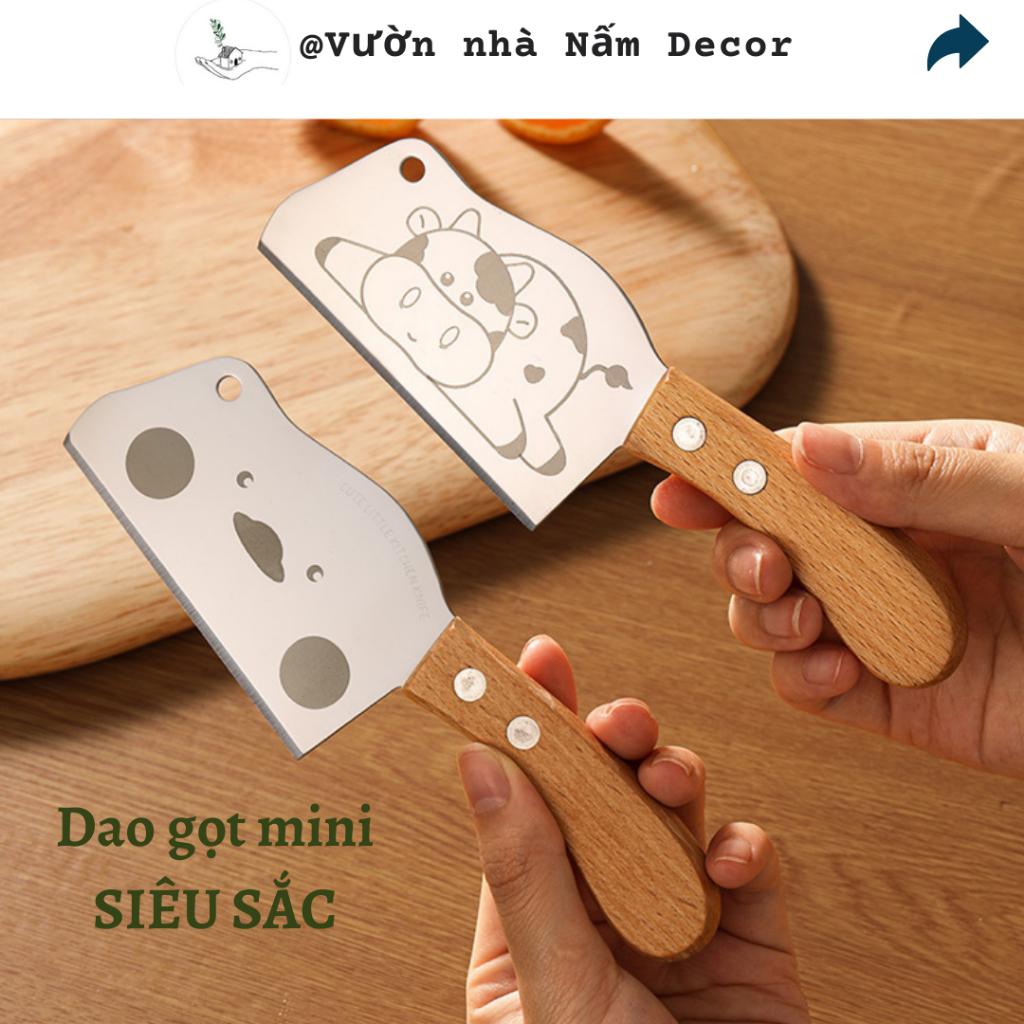 Dao mini gọt rau củ quả siêu sắc cán gỗ phong cách Hàn Quốc | Shopee ...