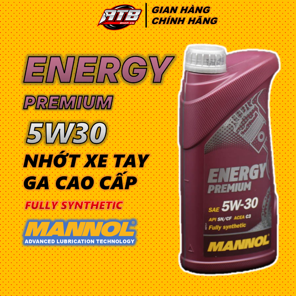 Nhớt xe ga Mannol 7511 Fully synthetic Ester SAE 5W30 ENERGY | Shopee ...