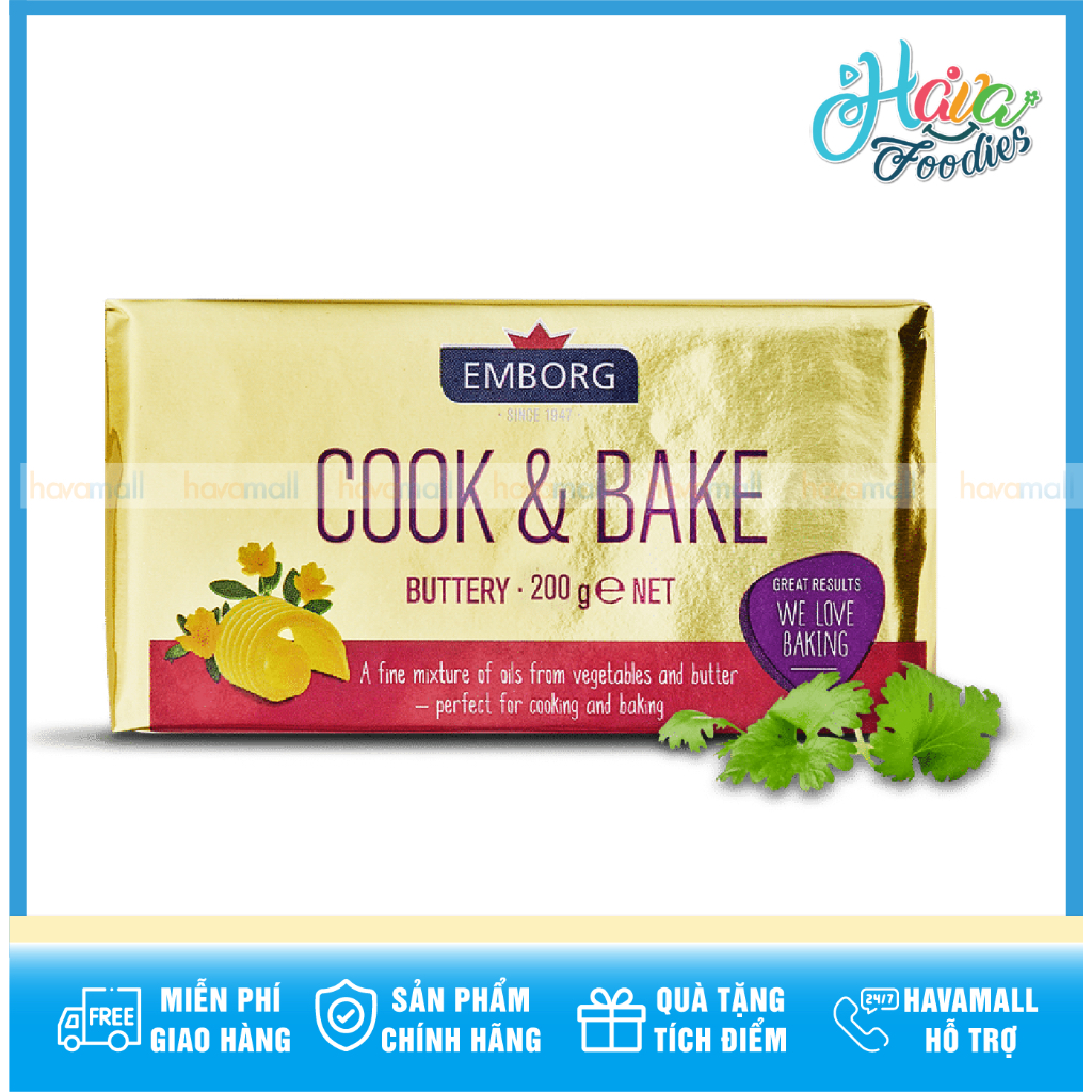 Bơ Lạt Emborg Cook And Bake 200g | Shopee Việt Nam