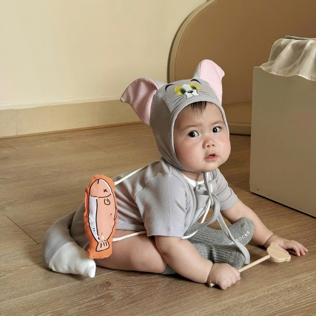 Body Mèo TOM và JERRY Kèm Mũ Vải Thun Mềm Mịn Thoáng Mát Dành Cho Cho ...