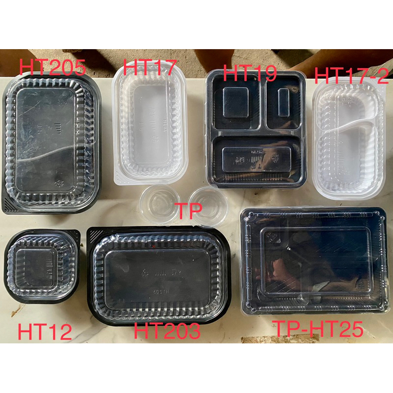 50 khay, hộp nhựa đế đen kèm nắp HT19/HT205/HT25/HT17-2 | Shopee Việt Nam