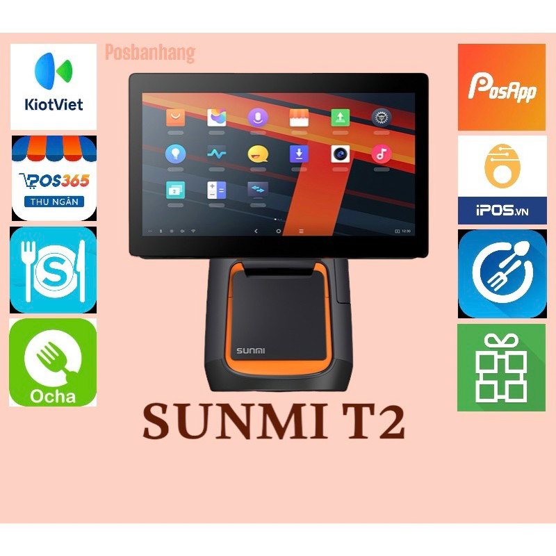 Máy Pos SUNMI T2 quản lý bán hàng, in bill, Sapo,Pos365,Kiot, Loyverse... | Shopee Việt Nam