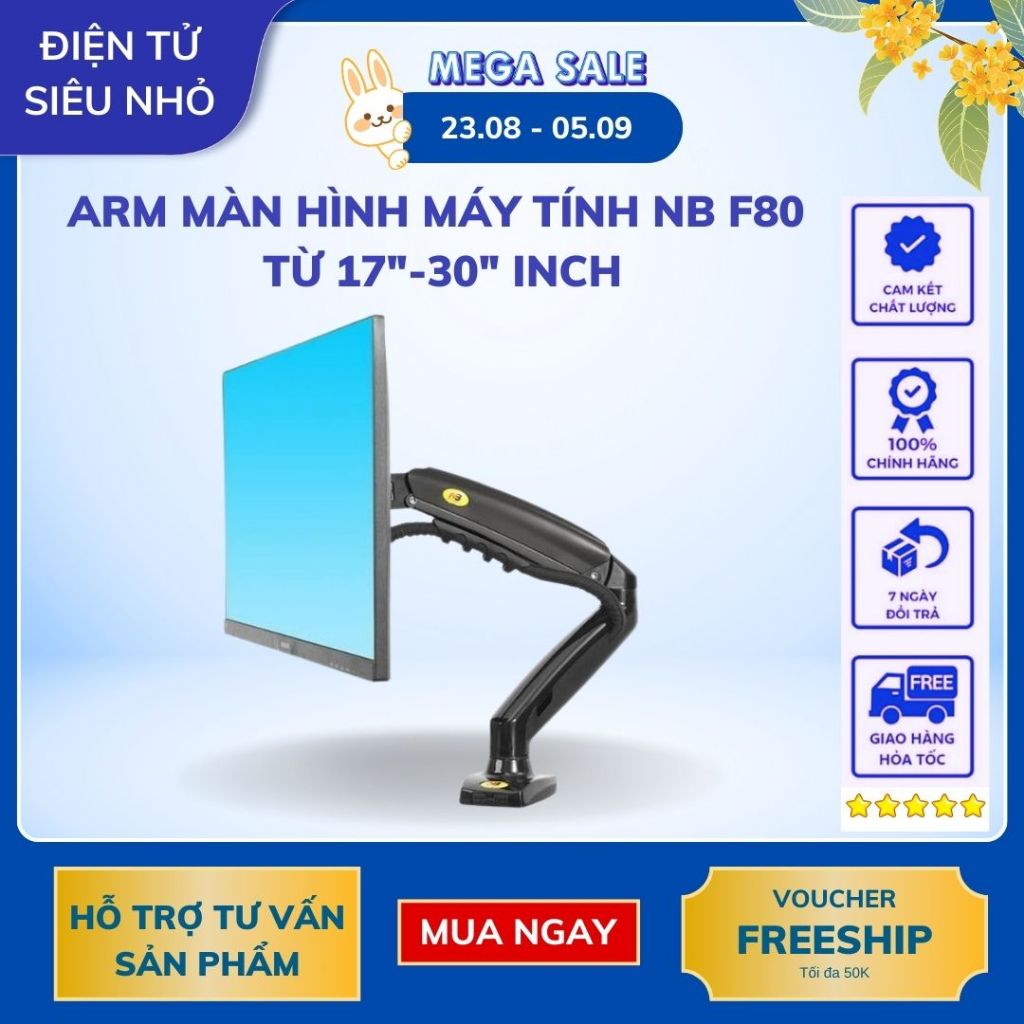 [Chính hãng] Arm màn hình máy tính NB F80 từ 17-30 inch - Tải trọng 9Kg ...