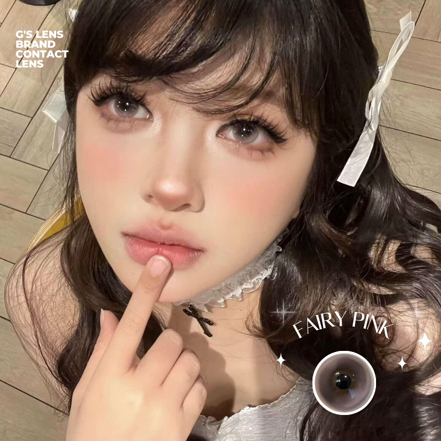 Kính áp tròng FAIRY PINK màu hồng ngọc Douyin lens cận 6 tháng G.DIA 14 ...