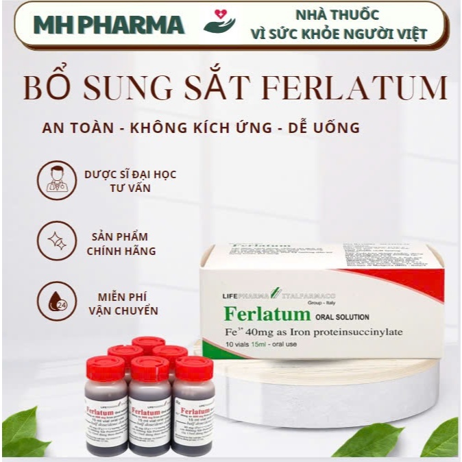 Bổ sung sắt Ferlatum chính hãng Italia Từ MH PHARMA | Shopee Việt Nam