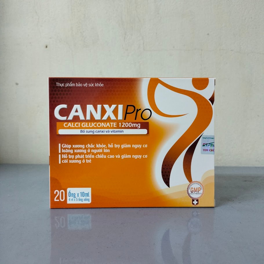 Dp - Canxipro Calci Gluconate 1200mg hộp 20 ống Canxi pro bổ sung canxi ...