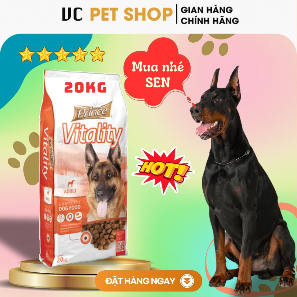 [20KG] Thức Ăn Cho Chó Doberman trưởng thành Prince Vitality - Hạt ...