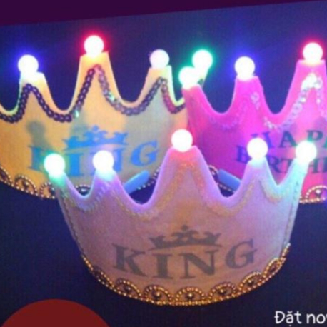 Nón Vương Miện Có đèn led Chữ HPBD vương miệng | Shopee Việt Nam