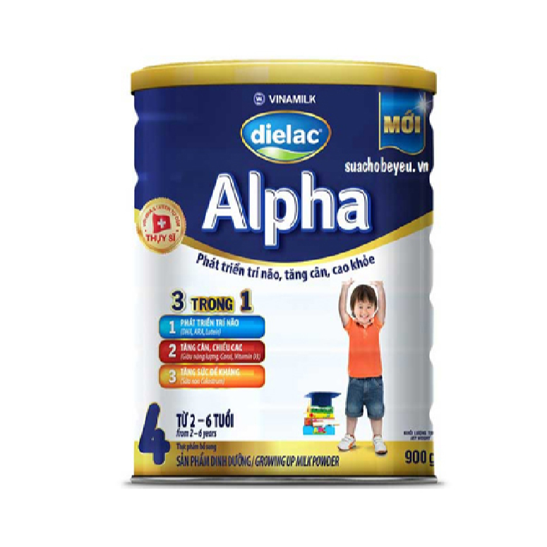 Sữa bột Vinamilk Dielac Alpha 4 - hộp thiếc 900gr ( cho trẻ từ 2 - 6 tuổi) | Shopee Việt Nam