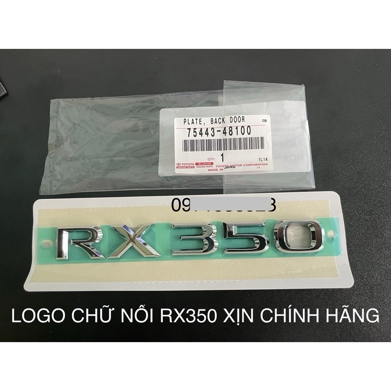 LOGO CHỮ RX350 XỊN CHÍNH HÃNG 75443-48100 | Shopee Việt Nam