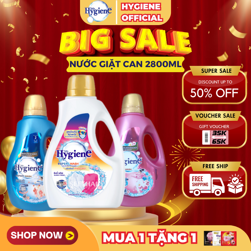 Nước giặt 2in1 Hygiene Expert Wash Thái Lan lưu hương kết hợp xả vải an toàn cho da dung tích ...