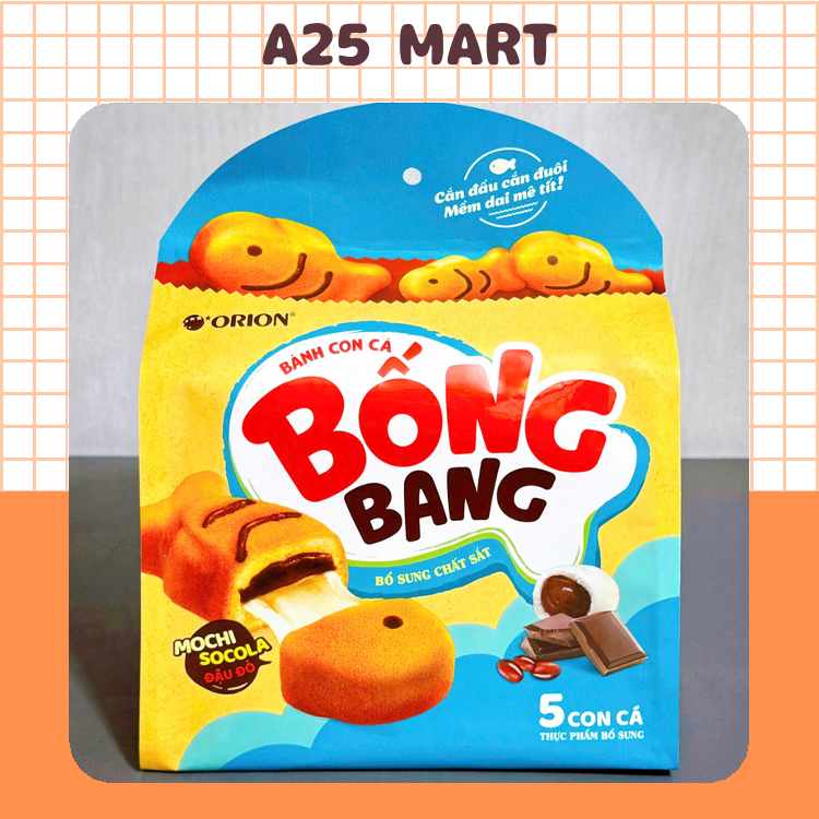 Bánh Con Cá Bống Bang Orion Mochi Socola Đậu Đỏ Gói 145g (5 Gói x 29g) | Shopee Việt Nam