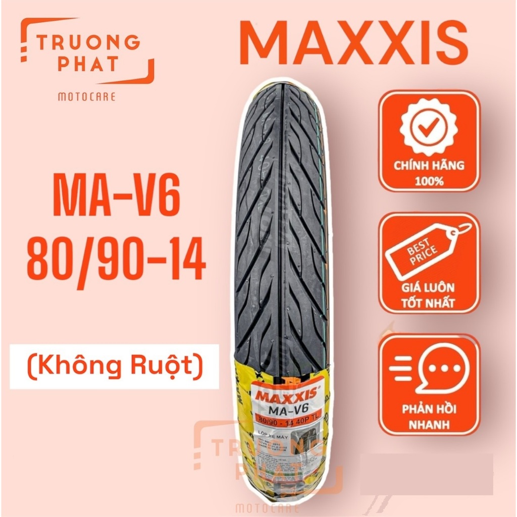 Vỏ lốp xe máy MAXXIS MA-V6 Gai xương cá 80/90-14 không ruột | Shopee ...