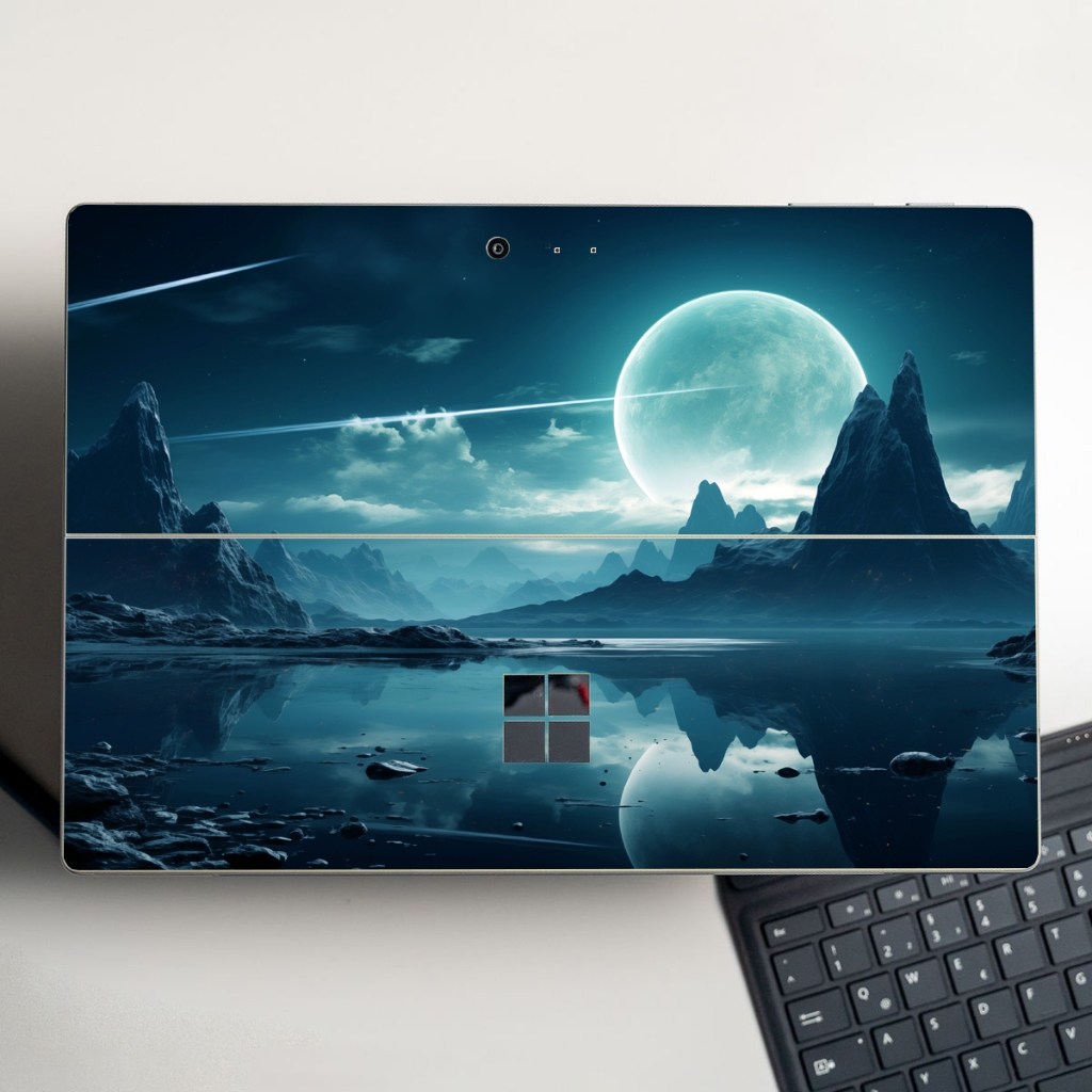 Skin dán Surface Laptop in hình Mặt trăng 2 cho Surface Pro / Go/ Book ...