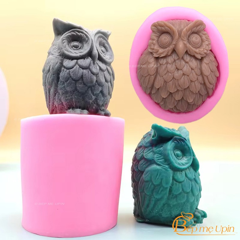 Khuôn silicon chim cú mèo làm bánh đúc nến tượng | Shopee Việt Nam