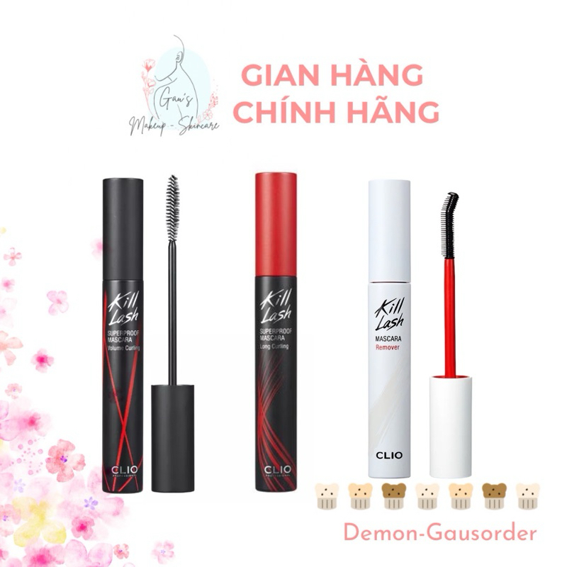 Chuốt mi Clio Kill Lash Sleek Volume/ Volume Curling/ Remover | Shopee ...