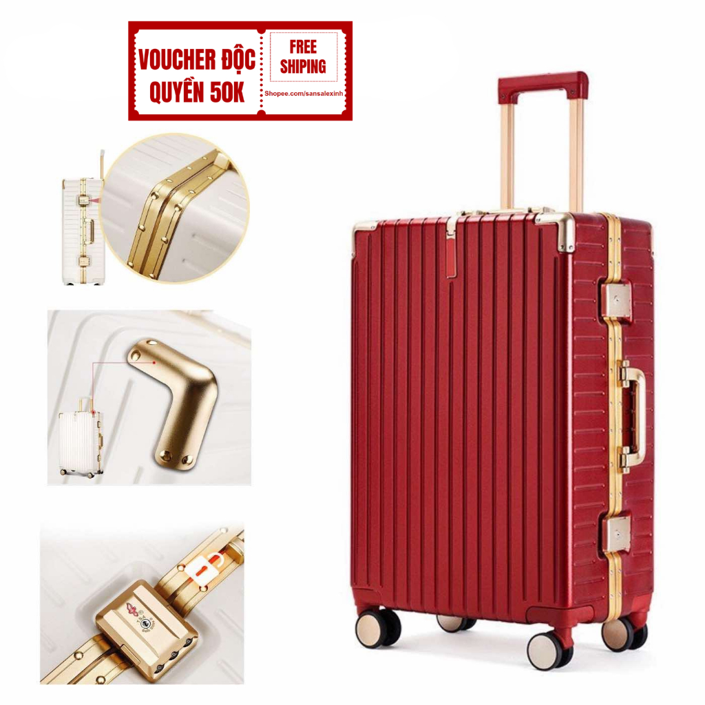 Vali khung vàng cao cấp, Vali kéo du lịch nhập khẩu Luxury cao cấp ...