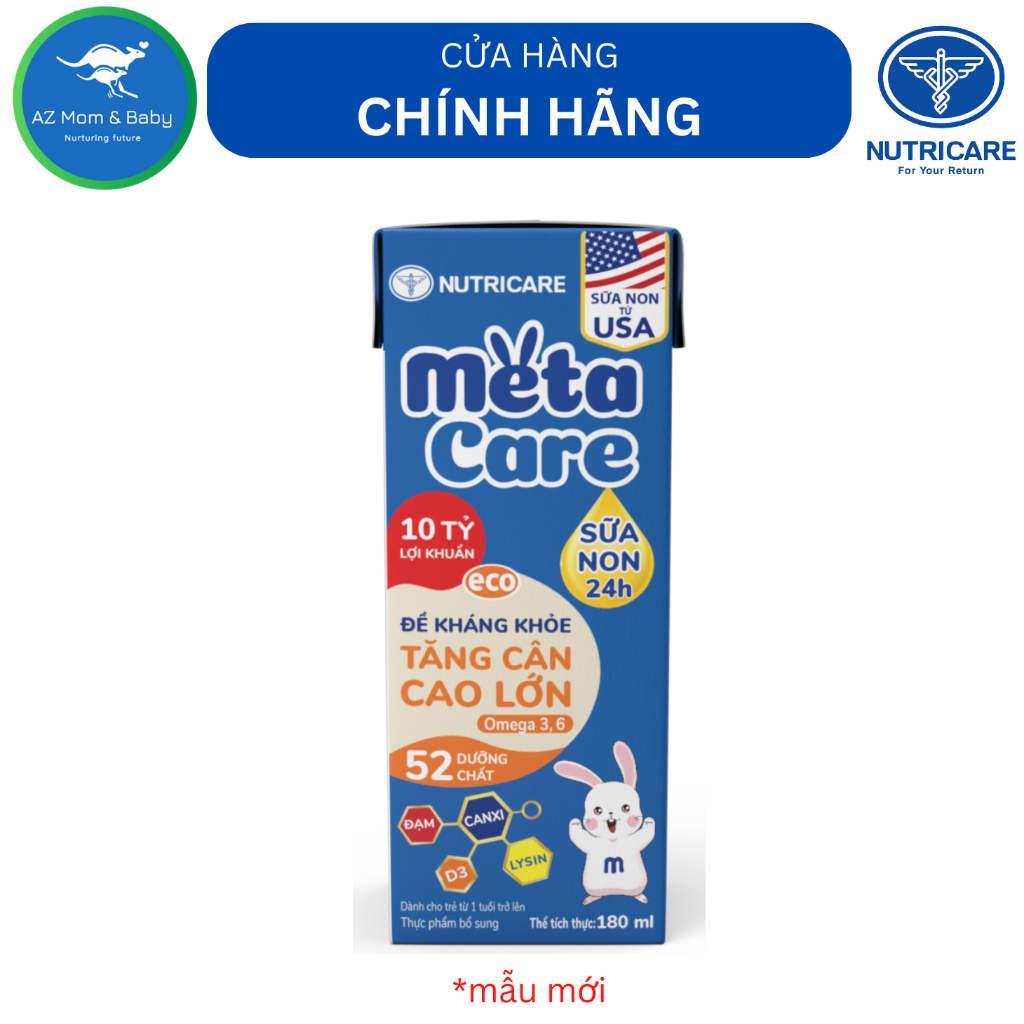 Thùng sữa nước pha sẵn Nutricare Metacare ECO (180ml x 48 hộp) | Shopee Việt Nam