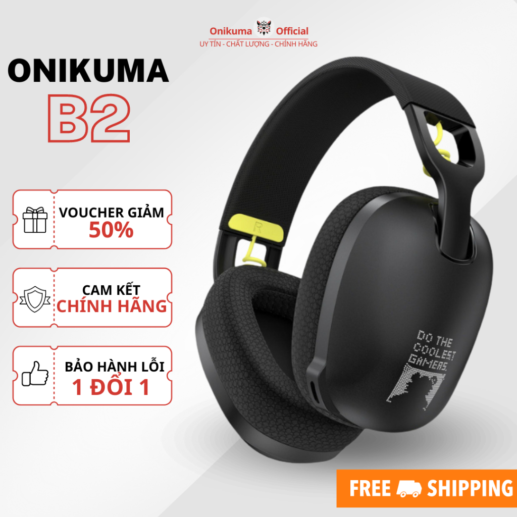 Tai nghe chụp tai bluetooth ONIKUMA B2, Kèm jack 3.5mm, 3 chế độ chơi ...