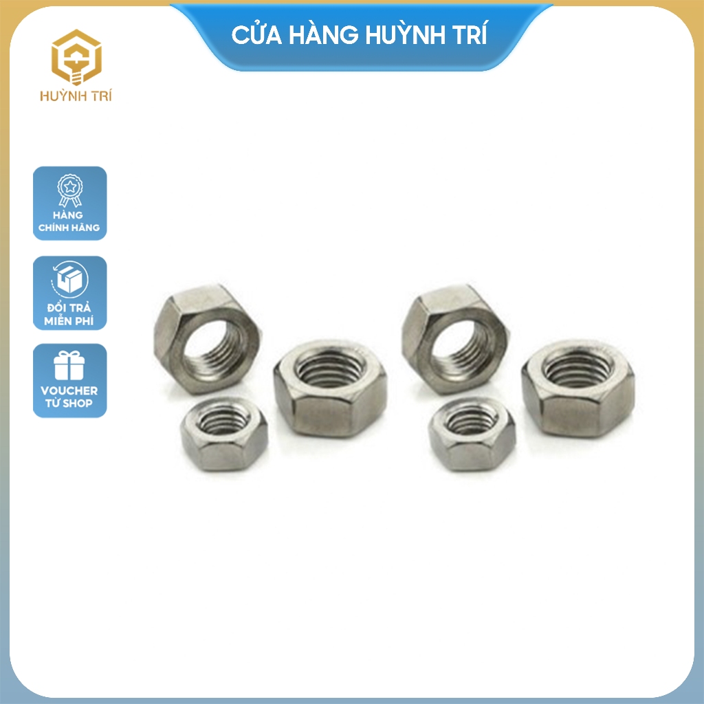 (INOX 304) TÁN INOX 304, ĐAI ỐC INOX 304 M6, M8, M10, M12, M14, M16 ...