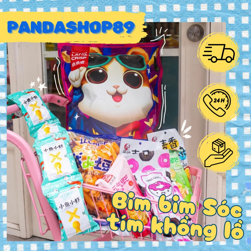 Bim bim sóc tím khổng lồ, snack giòn hỗn hợp Sóc Hip Hop (gói 528g ...