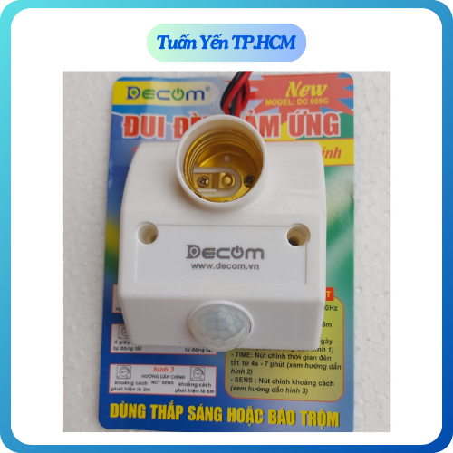 Đuôi đèn cảm ứng hồng ngoại Decom DC 069C, đuôi E27. | Shopee Việt Nam
