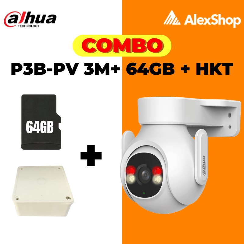 [COMBO-3M] Camera Ngoài Trời Dahua PICOO B1 P3B-PV 3M Kèm Thẻ 64G Kèm ...