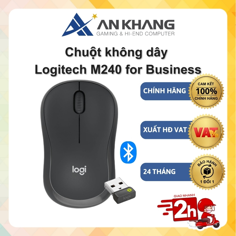 Chuột không dây Logitech M240 for Business Bluetooth | USB Không ồn Nhỏ ...