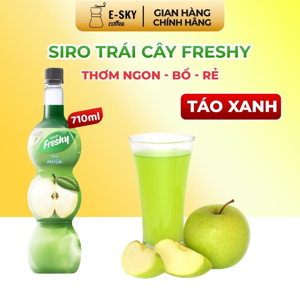 Siro Táo Xanh Freshy Green Apple Syrup Nguyên Liệu Pha Chế Trà Sữa Chai ...