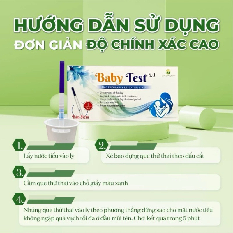 Que thử thai bản 5mm , que test thai baby test chính xác | Shopee Việt Nam