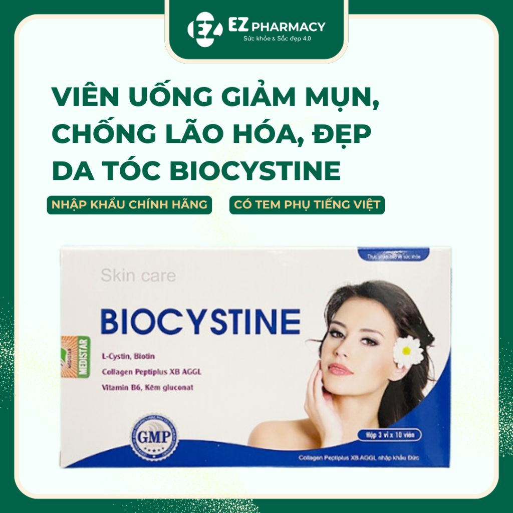 Viên uống giảm mụn, chống lão hóa Biocytine - Hộp 30 viên | Shopee Việt Nam