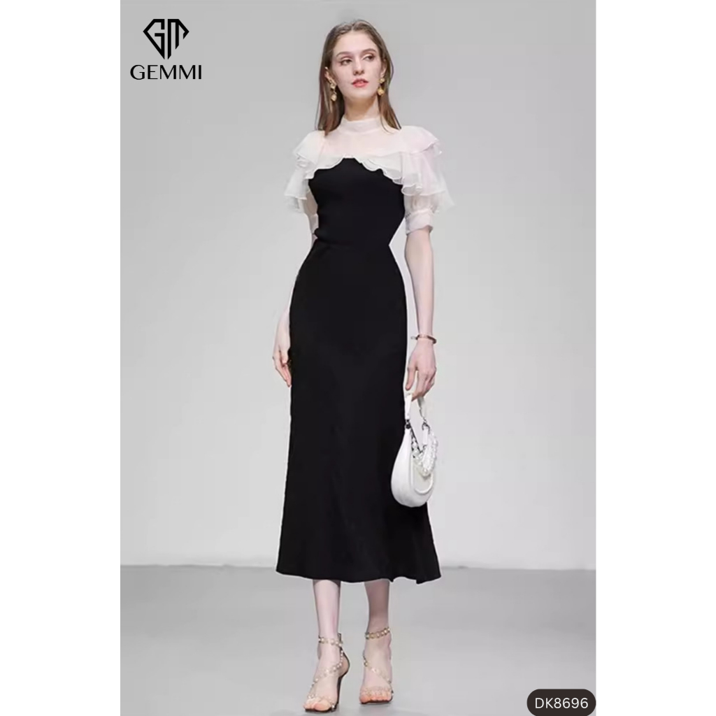 Đầm đuôi cá phối cổ GEMMI Fashion, DK8696 | Shopee Việt Nam