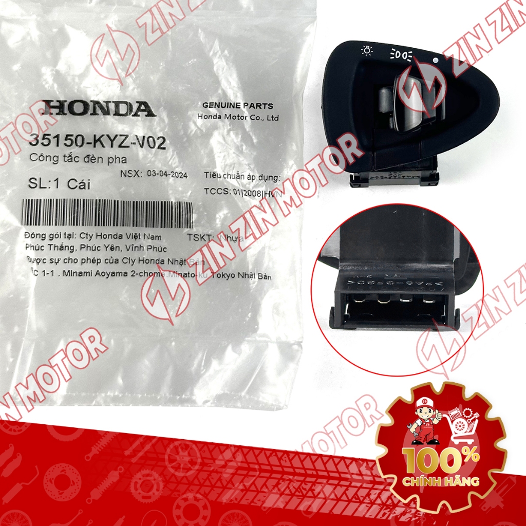 Nút Công Tắc Tắt Đèn Pha Trước Future 125 Fi Led 2018 2019, Future 125 2012 - 2017 35150-KYZ-V02 ...