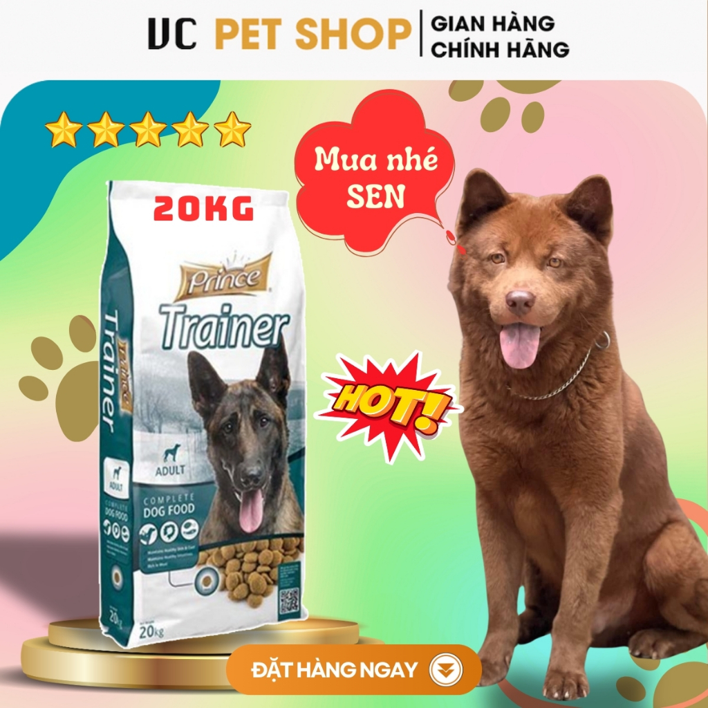 [20kg] Thức Ăn Cho Chó Mông Cộc Từ 4 Tháng Tuổi Prince Trainer - Hạt ...