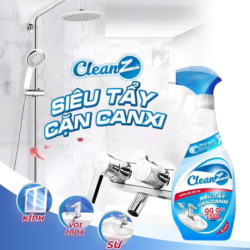 Chai Xịt Tẩy Cặn Canxi Nhà Tắm CleanZ Aikomi 450ml (Vệ Sinh Vòi Rửa ...