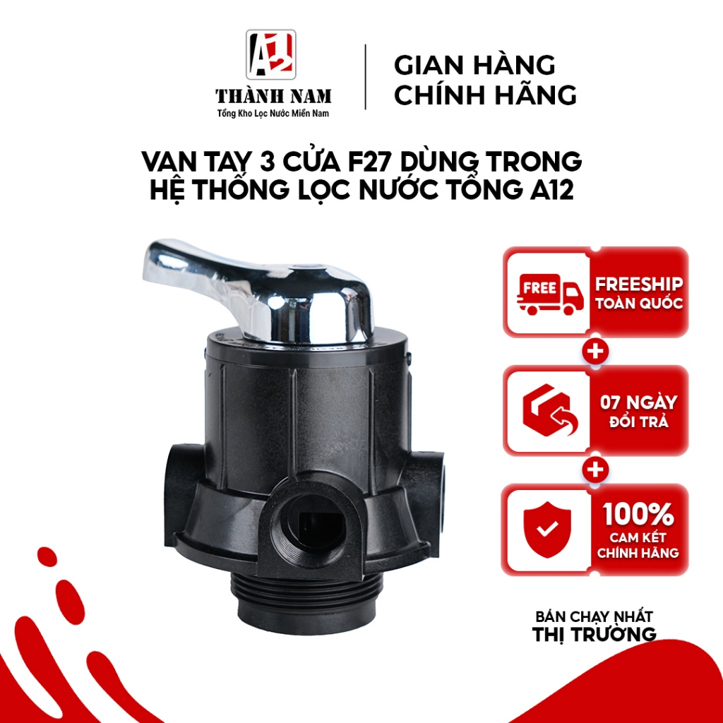 (HCM) Van Tay 3 Cửa F27 F34 Slanper Dùng Trong Hệ Thống Lọc Nước Tổng ...
