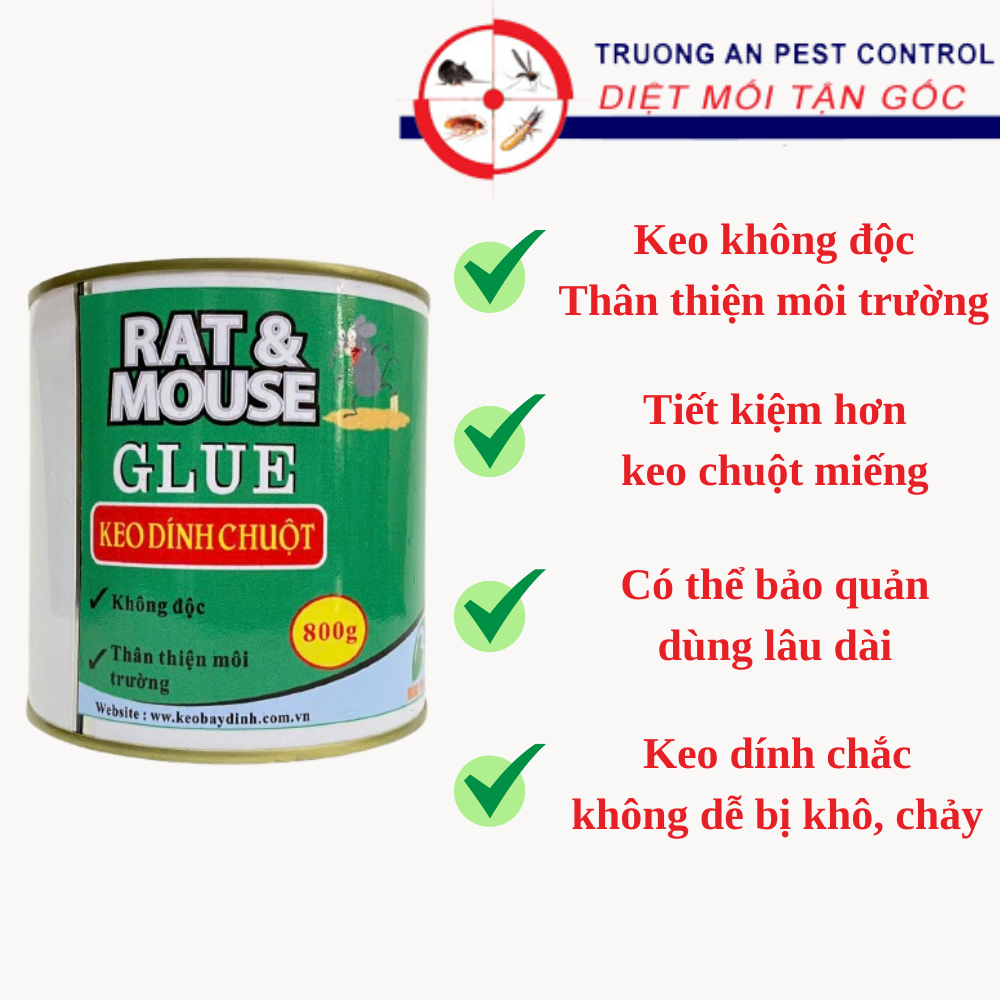 Keo dính chuột hũ RAT AND MOUSE GLUE dạng hũ siêu dính, xuất xứ Việt ...