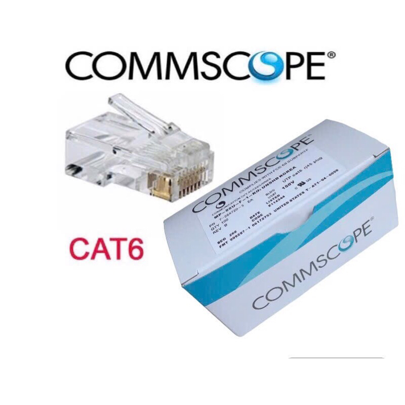 Hạt Mạng COMMSCOPE Cat 6 - Hạt Bấm Dây Mạng RJ 45 Cao Cấp Túi 100 Hạt ...