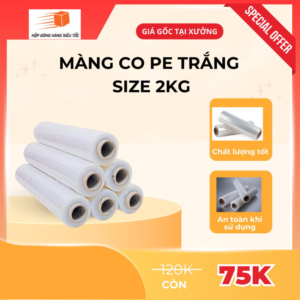 Màng PE 25CM 2kg Quấn Hàng Dai Bền Siêu Cấp | Shopee Việt Nam