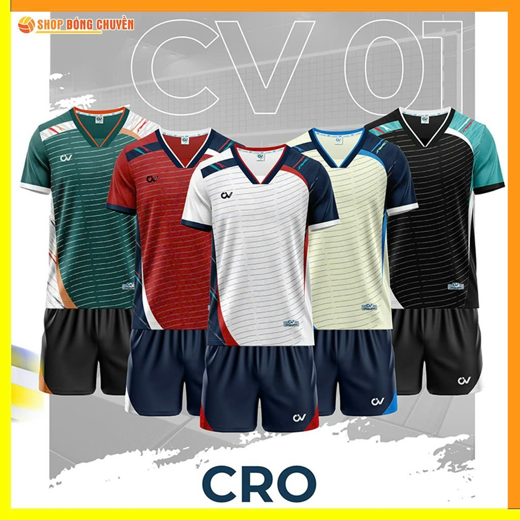 Bộ Bóng Chuyền Nữ CV CV01 , Áo Bóng Chuyền Chính Hãng Chất Liệu Thấm Hút Co Giãn Thoải Mái Vận ...