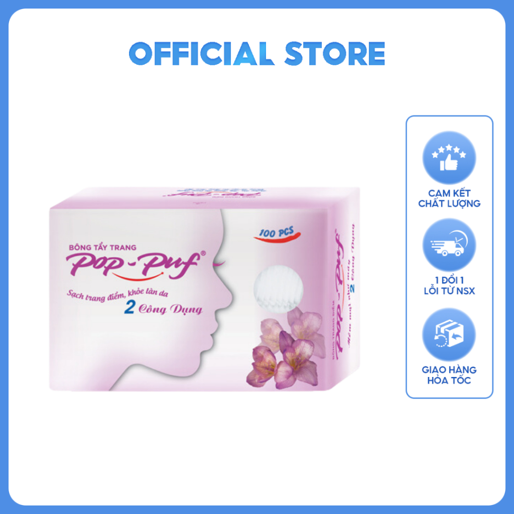 Bông Tẩy Trang 2 Công Dụng Pop-Pup Hộp 100 Miếng | Shopee Việt Nam