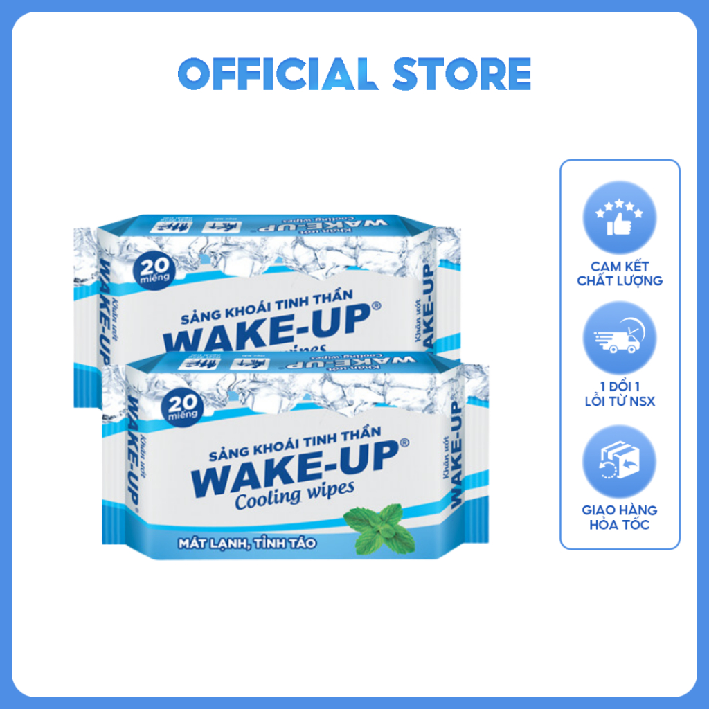Khăn Ướt WAKE UP Gói 20 Miếng | Shopee Việt Nam