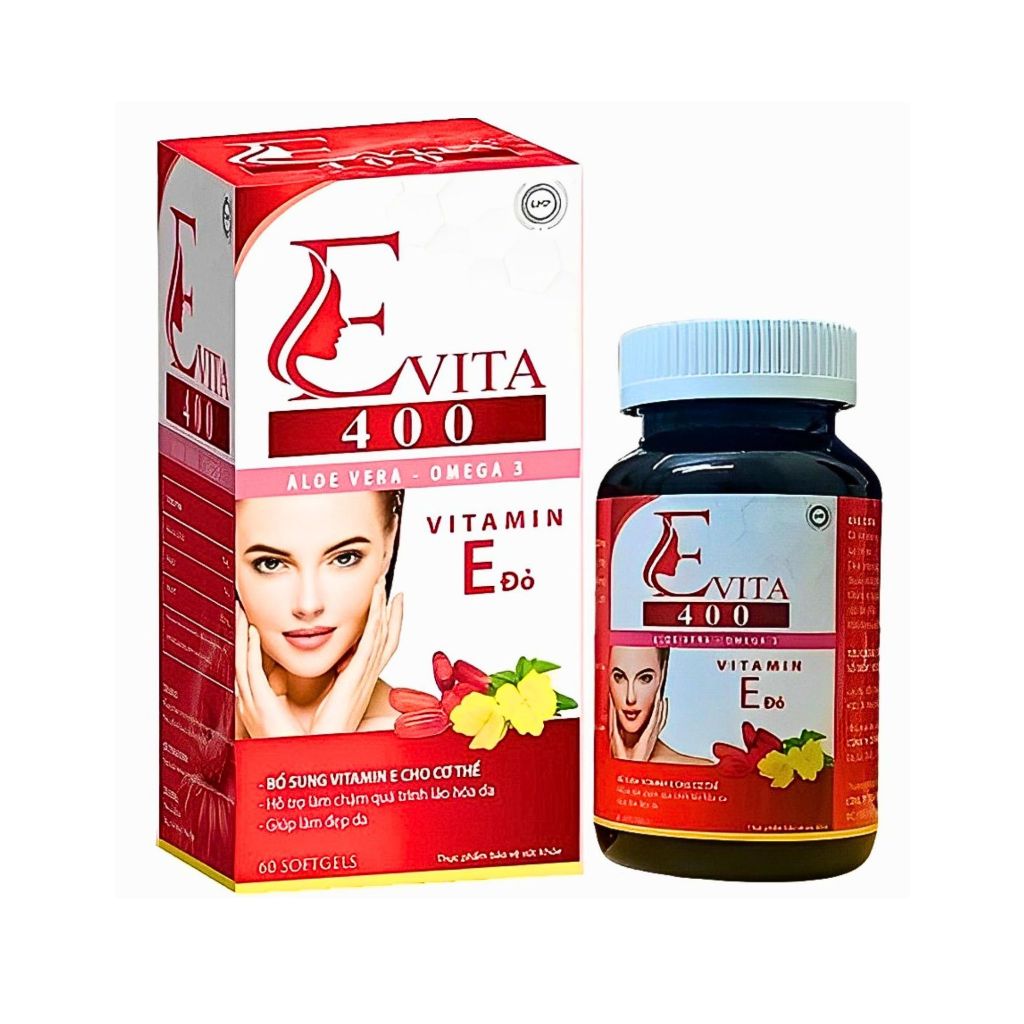 Vitamin E Đỏ Hỗ Trợ Đẹp Da Evita 400 Usa Chai 60 Viên | Shopee Việt Nam