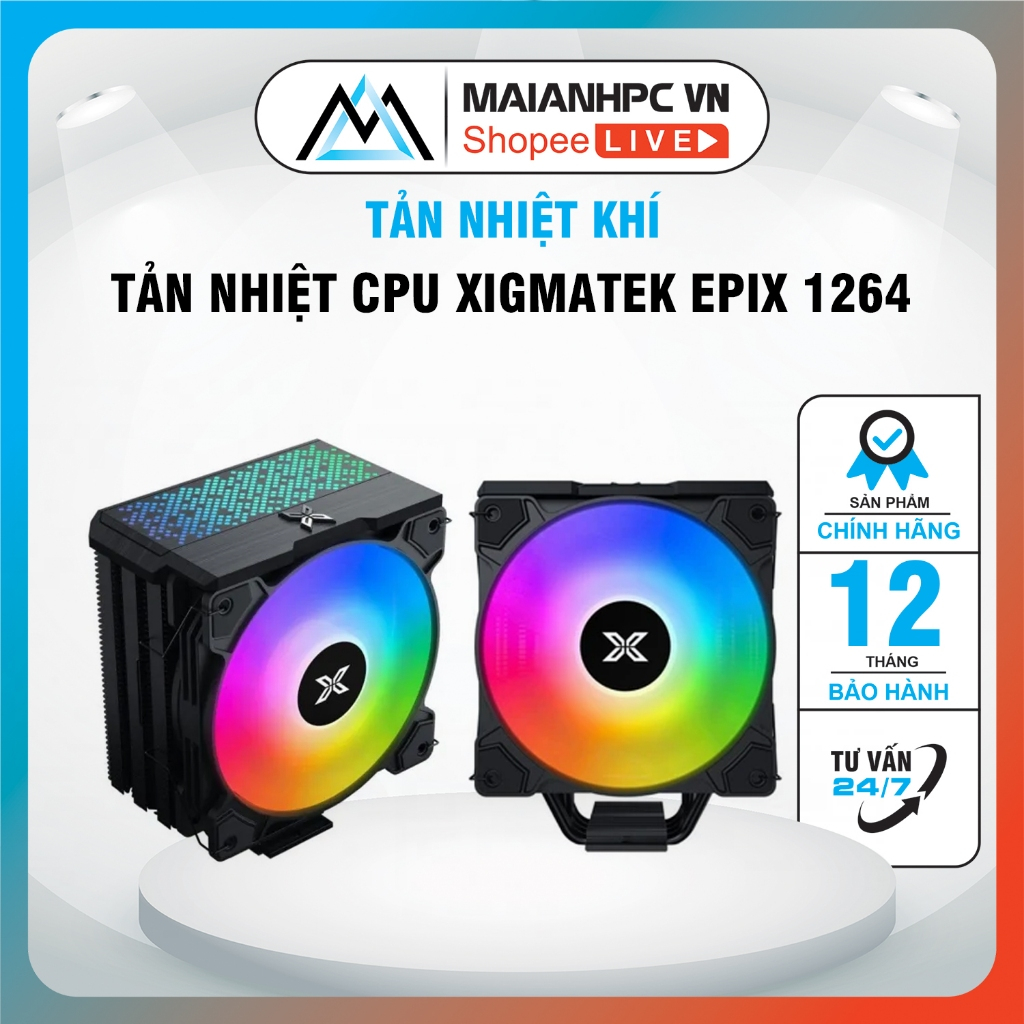 Tản nhiệt CPU Xigmatek EPIX 1264 - BLACK | Shopee Việt Nam