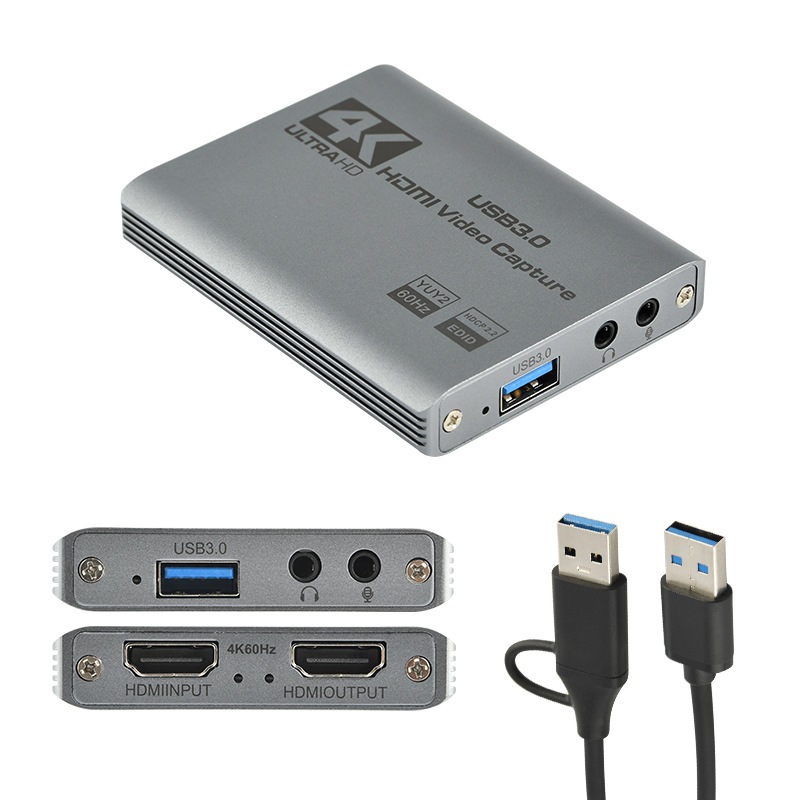 Video capture card HDMI to USB in 4K/out 1080 60pfs cho Đ.Thoại/máy ảnh ...