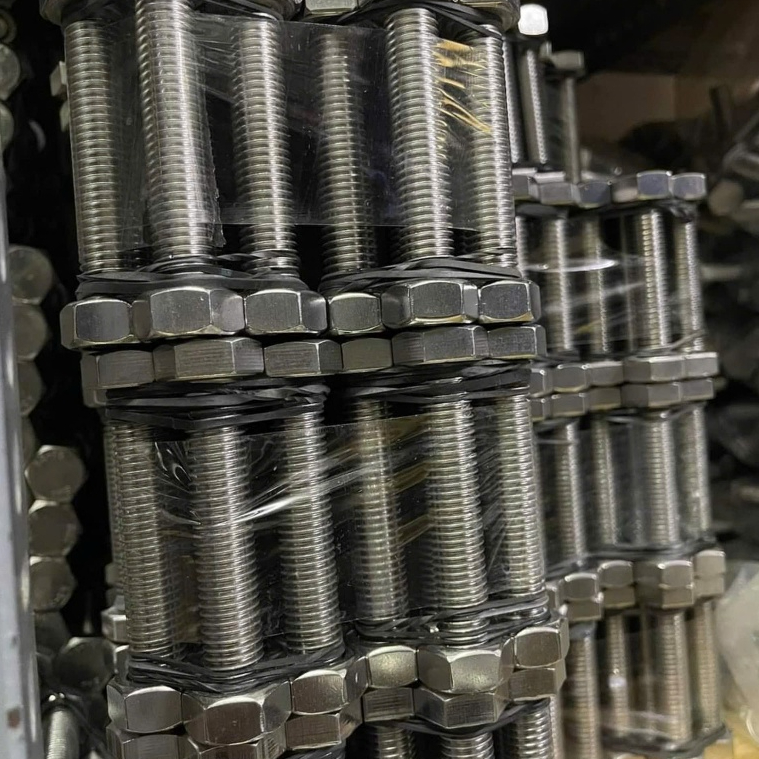 Combo 10 bộ Bulong M12 INOX 304 kích thước: 30mm,40mm,50mm,60mm,70mm ...