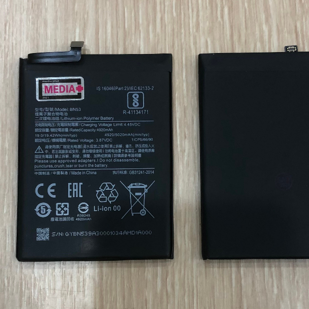 Pin Xiaomi Model BN53 Dùng Cho Note 9 Pro, Loại Xịn (bảo hành 3 tháng ...