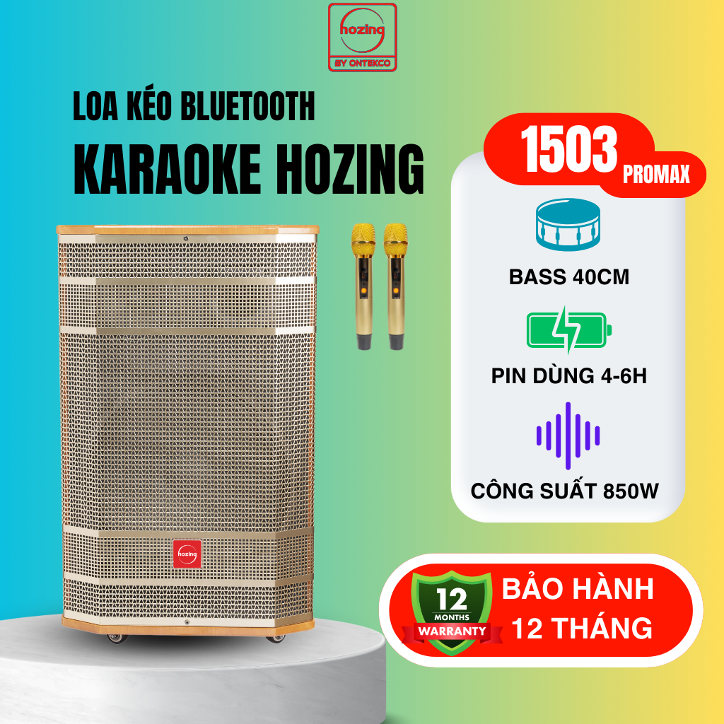 Loa Kéo Bluetooth HOZING 1503 PROMAX - Bass 40CM Siêu Trầm 3 Đường ...