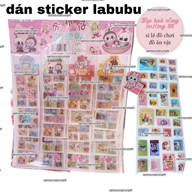 Vỉ 20 tờ dán stickers hình labubu cho bé siêu đẹp | Shopee Việt Nam