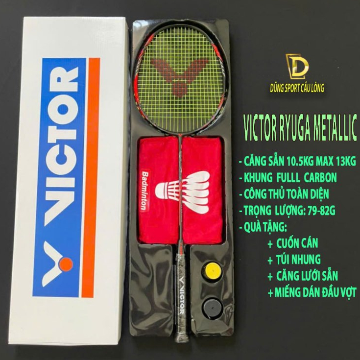 Vợt Cầu Lông Victor Full Hộp Khung Carbon Căng Sẵn 11kg, Max 12.5kg Kèm ...